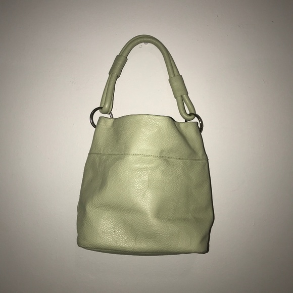 Bags | Adorable Green Leather Bucket Bag | Poshmark